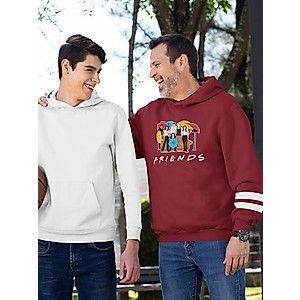 Aganmi Fashion Friend Sweatshirt Hoodie Women Graphic Hoodies Pullover Funny Hooded Sweater Tops Clothes (Wine red, M)