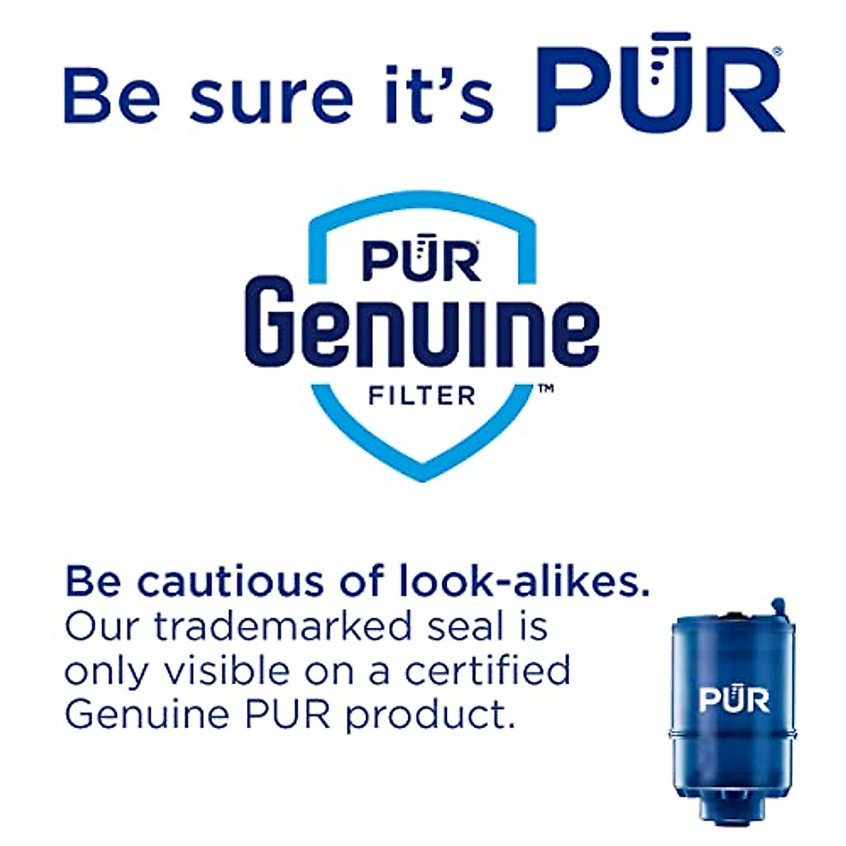 PUR PLUS Faucet Mount Replacement Filter 2-Pack, Genuine PUR Filter, 3-in-1 Powerful, Natural Mineral Filtration, Lead Removal, 6-Month Value, Blue (RF99992)