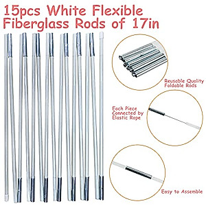 Upgraded Balloon Arch Stand Kit, Balloon Arch Frame with 15 White Rods, Steel Pipes, Balloon Pump and Water Fillable Base, Adjustable Height for Wedding Baby Shower Birthday Party Decoration