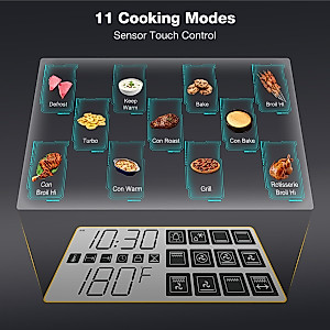 ThermoMate 24 Inch Built-in Microwave Drawer with Automatic Presets + 24" Electric Wall Oven with 12 Functions, 3100W Convection Ovens