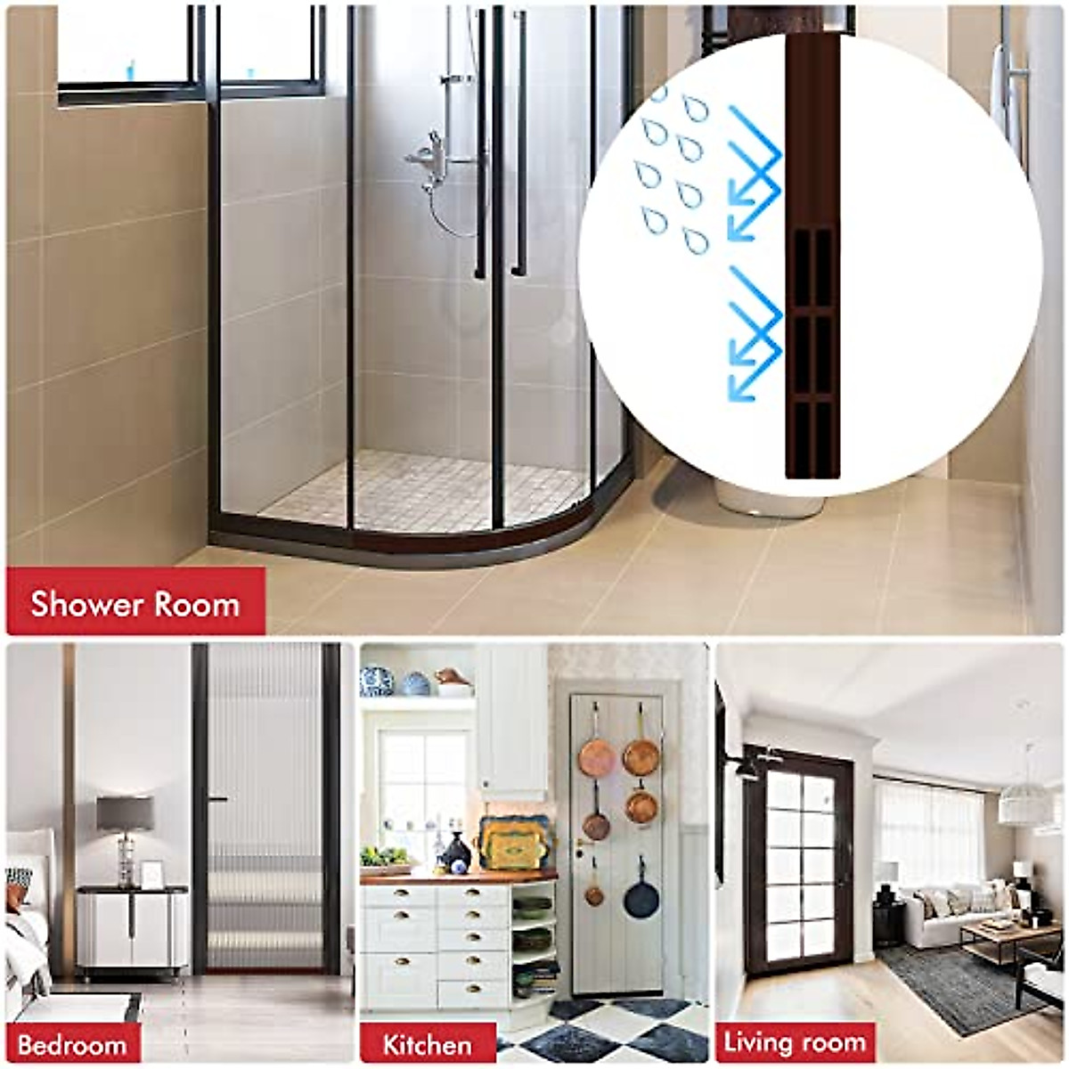 1PCS Door Draft Stopper,Door Sweep for Exterior & Interior Doors,Door Bottom Seal Dust and Noise Insulation Weather Stripping Draft Guard Insulator