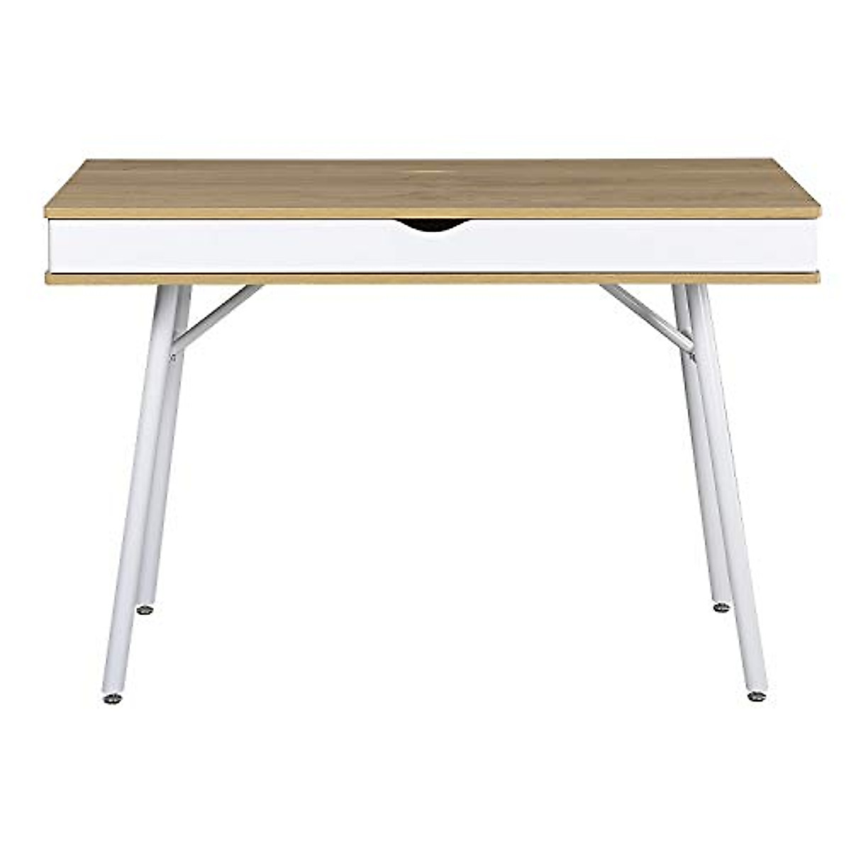 Techni Mobili Modern Multi Computer Desk with Storage, 30" x 21.7" x 45.3", Pine