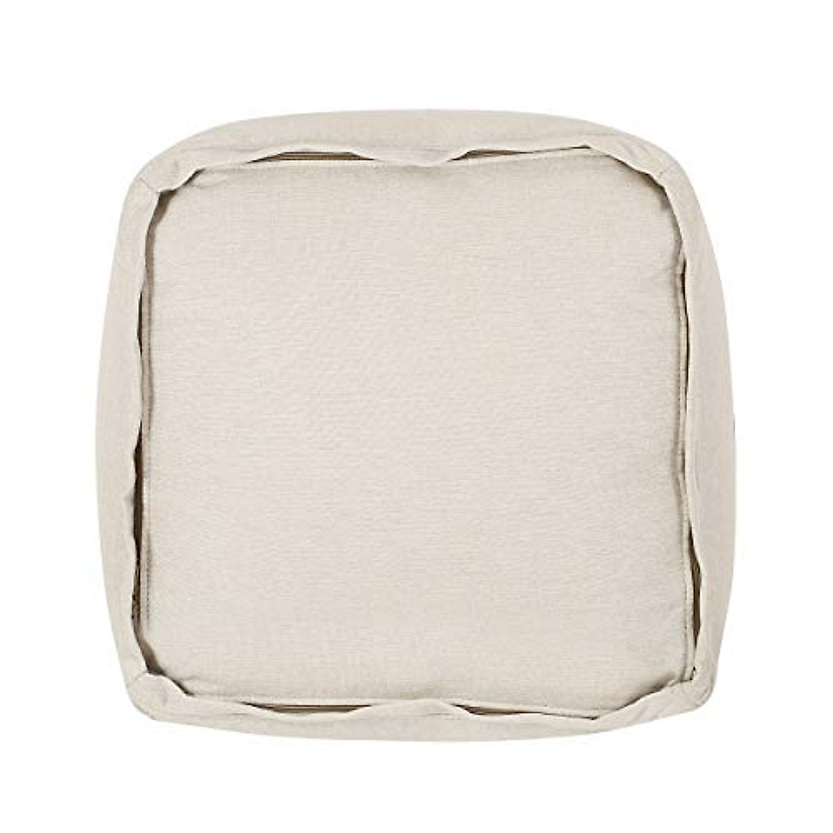 Christopher Knight Home Tattnall Contemporary Two Tone Fabric Cube Pouf, Teal, Beige
