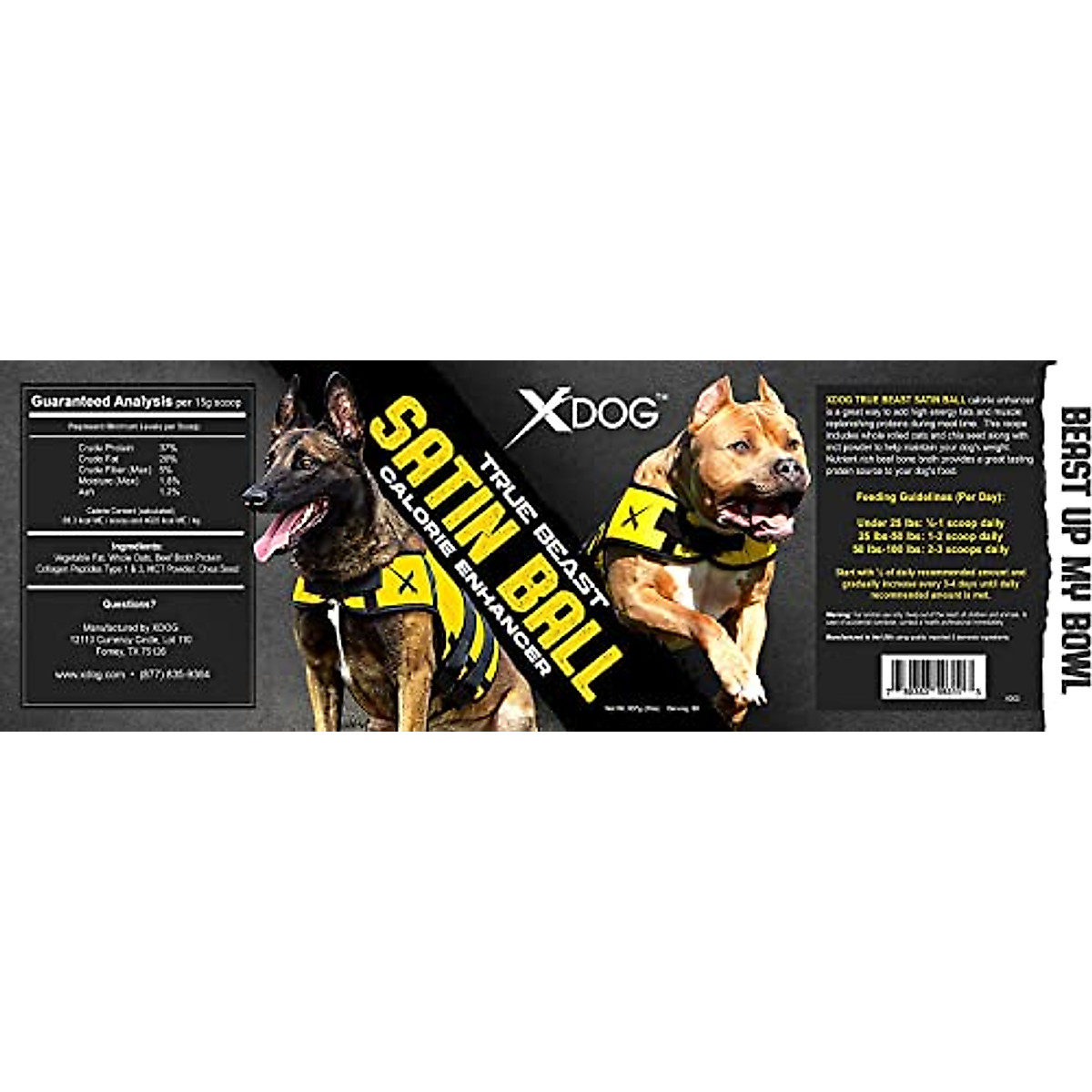 True Beast Satin Balls Recipe For Dogs High Calorie Enhancer - Combines Superfood Bone Broth Protein, Beef Collagen, Coconut Oil And Chia Seed. All Natural, Healthy Weight Gainer For Dogs. (4140 Cals)