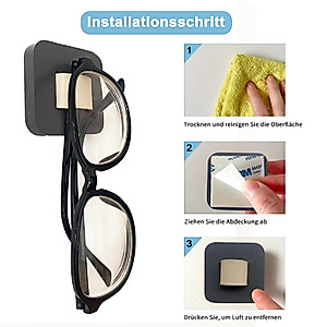 FINDAMAZE 2pcs Wood Sunglasses Organizer Sunglasses Holder Wall Mounted Eyeglasses Storage Glasses Display stand (Grey)