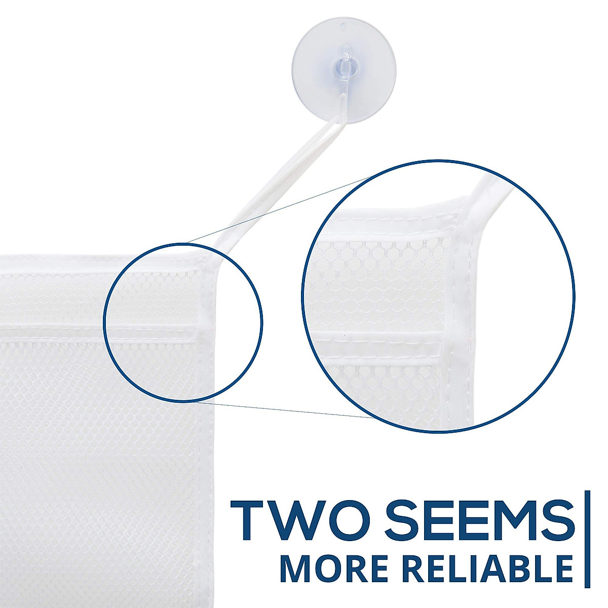 Bath Toy Organisers - Large Size Storage Net Bags for Baby Bathtub Toys - Set of 2-4 Ultra Strong Suction Cups - Bathroom & Shower Caddy Holder - Multi-Use for Kids Toddlers