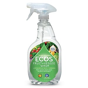 ECOS® Non-Toxic Fruit + Veggie Wash: 22oz Spray Bottle by Earth Friendly Products (Pack of 2)