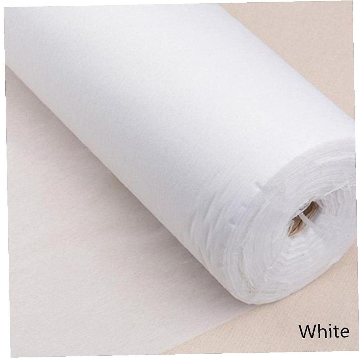 TOSSPER 1pc Ironing Fusible Interface Fabric Single-Sided Lining Ironing Patchwork White 100cm