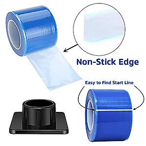 Barrier Film - Autdor Dental Barrier Film Roll 1200 Sheets Dental Film Barrier Tape 4'' x 6'' Thick Disposable Protective PE Film with Dispenser Box for Dental Tattoo Makeup Microblading Supplies