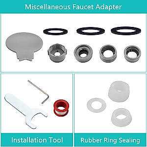 Universal 1080°Swivel Faucet Extender with Filter, Sink Water Faucet Aerator Extension in Brass, Swivel Robotic Arm Bathroom Faucet Extender, Kitchen Rotating Extension with 2 Mode Splash