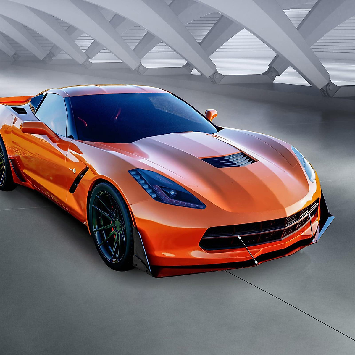 Front Splitter Support Rods Adjustable Splitter Strut Rods 8-11" Aluminum Front Bumper Splitter Rods Universal Spoiler Rods, Gold, Pack of 2