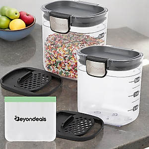 Beyondeals ProKeeper+ 0.14kg Progressive Prepworks Containers, Bundle Reusable Food Storage Bag, Stackable Kitchen Organizer, Airtight Seal, BPA-Free, [Pack of 2]