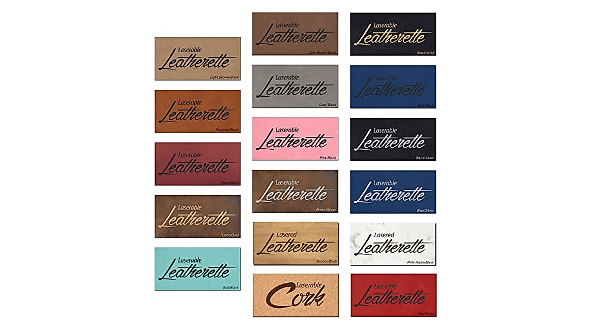 Laserable Leather Sheets for Engraving | 12" x 24"