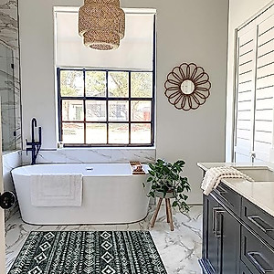 Lahome Farmhouse Moroccan Throw Rug, Washable 3x5 Bedroom Rugs Non Skid Home Office Area Rug Low-Pile Laundry Room Mat, Bohemian Tribals Soft Kids Playroom Nursery Room Floor Carpet