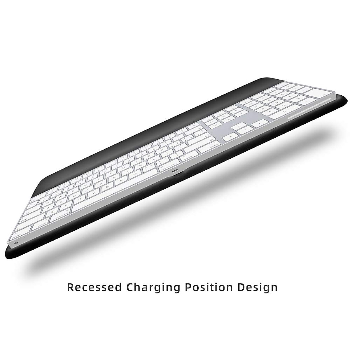 VAYDEER Magic Keyboard Wrist Rest Ergonomic Keyboard Stand Compatible with Wireless Magic Keyboard 2 with Numeric Keypad (Black Silicone)