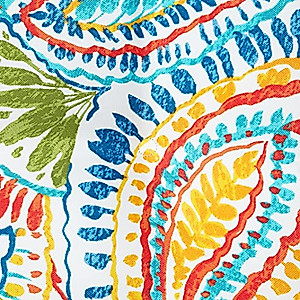 Pillow Perfect 572611 Outdoor/Indoor Ummi Multi Tufted Loveseat Cushion, 1 Count (Pack of 1), Blue