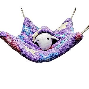 Oncpcare Envelope Shape Small Pet Hanging Nap Sack Sleep Bag Bed, Sugar Glider Cage Hammock, Guinea Pig Cage Accessories Bedding for Critter