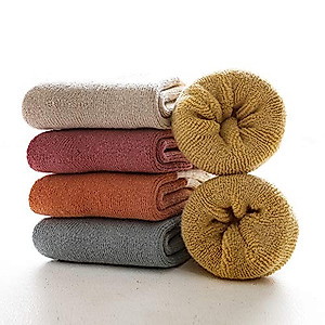 Belsmi 6 Pack Baby Socks Aniti Slip Non Skid Long Socks Toddler Newborn Infant Thick Warm Winter Sock (Thick Terry C, S (6-12 Months))