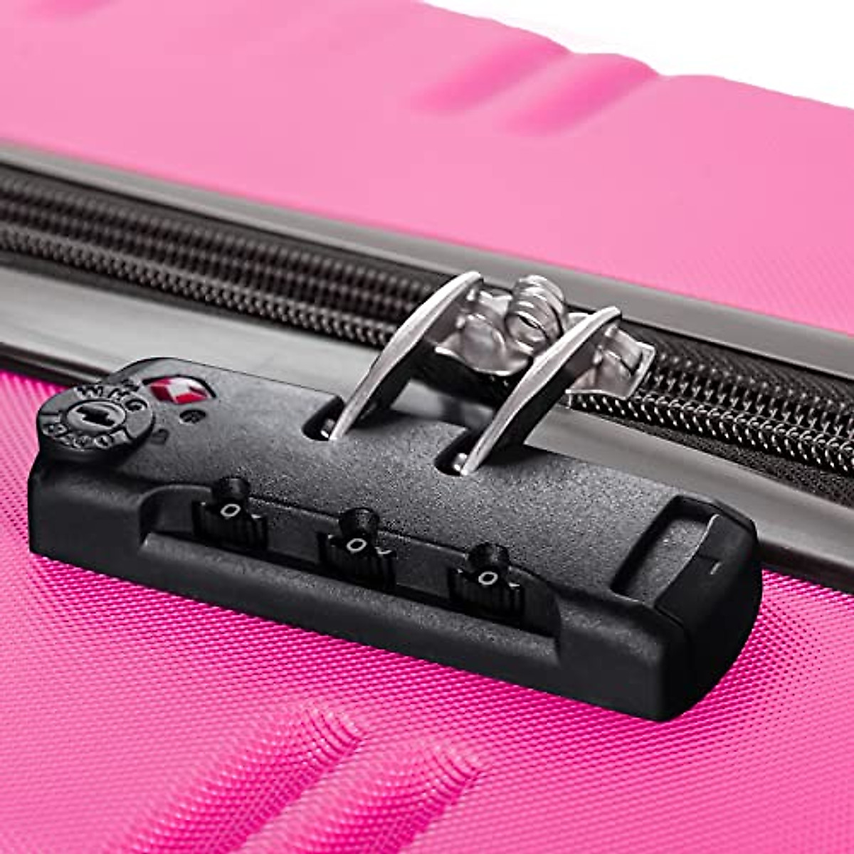 Merax Luggage Sets 3 Piece Suitcase Set 20/24/28,Carry on Luggage Airline Approved,Hard Case with Spinner Wheels,Pink