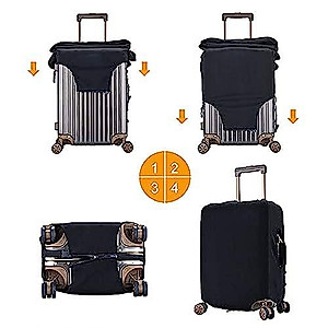 Dudietry Suitcase protector cover tsa approved luggage cover for Suitcase Washable Suitcase Protector Anti-scratch Suitcase cover Large African American Black Girl