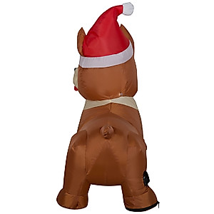 Gemmy Christmas Airblown Inflatable Corgi Dog, 2.5 ft Tall, Brown