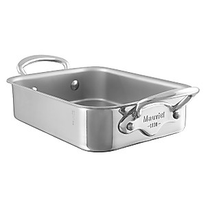 Mauviel M'Minis 1 mm Stainless Steel Roasting Pan, 7.1 x 5.5-In, Made in France