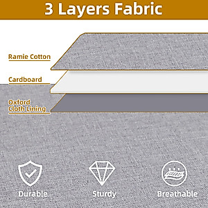 YheenLf Under Bed Storage Containers Bin with Lids Handle, Foldable Sturdy Storage Bags with Handles for Organizing Clothes, Shoes, Blankets, Pillows, Grey, 1 Pack, 23.6" L x 11.8" W x 5.9" H