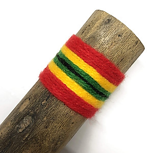 Africa Heartwood Project 50" Cactus Rainstick from Chile - Authentic Handcrafted Rain Stick Musical Instrument with Rasta Yarn Wrap and Durable Sealant