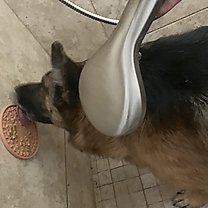 Jalousie Dog Puzzle Balls Dog Treat Dispensing Balls Non-Toxic Natural Rubber Dog Chew Toys for Puppy Pet Dog Teething Puzzle Playing Treat Dispenser Rope Balls (4 Pack Lick Mat)