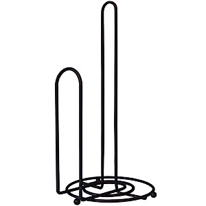 Blue Donuts Paper Towel Holder Countertop - Easy One-Handed Tear Paper Towel Holder, Farmhouse Paper Towel Holder, Black Paper Towel Dispenser Countertop