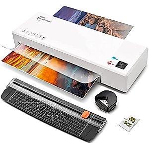 Laminator, 4 in 1 Laminator Machine with 40 Laminating Sheets, A4 Laminating Machine Hot and Cold with Paper Trimmer and Corner Rounder, 9 Inches Personal Thermal Laminator for Home School Office