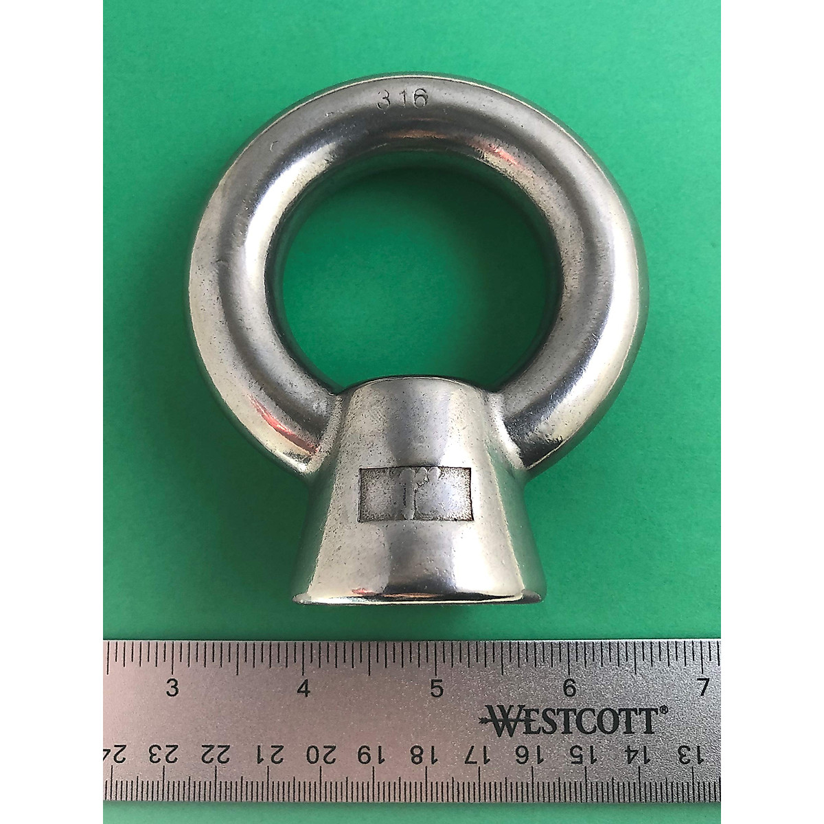 US STAINLESS Stainless Steel 316 Lifting Eye Nut 1" UNC Marine Grade Pitch of 8