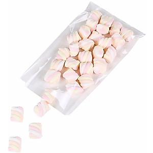 100 Pcs 8 in x 6 in Clear Flat Cello Cellophane Treat Bags Good for Bakery,Popcorn,Cookies, Candies,Dessert 1.4mil.Give Metallic Twist Ties!