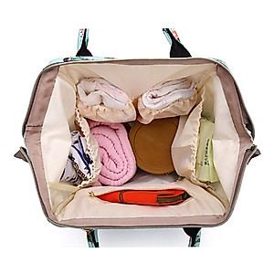 Large Capacity Baby Diaper Bag Backpack Waterproof Travel Nappy Diaper Bags Cute for Girls Boys (Potted Plants)