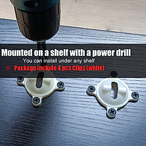 JILINWEI 6 Pcs Plastic Tonal Accessory Shelf Clips/Mounts/Brackets with Screws for Hang Tonal Accessories,Black(Not Include Shelf)