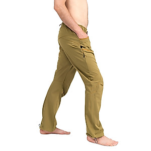 Ucraft "Xlite Rock Climbing, Bouldering and Yoga Pants. Lightweight, Stretching, Breathable (Size M, Color Mustard)