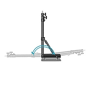 Neewer Triangle Wall Mount Arm for Photography Studio Strobe Monolight Softboxes Umbrellas Reflectors Flexible Rotation 180 Degrees Maximum Length 180 cm (Black)
