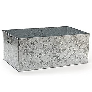 G.E.T. GT-2112-GG Galvanized Metal Iced Beverage Party Tub with Handles, 8.5 Gallon