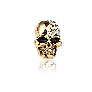 U-M pulabo Cubic Zirconia Skull Stud Earrings,Gold Adorable Quality and Durable Beautiful