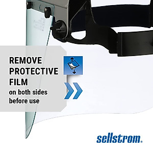 Sellstrom Advantage Series Face Shield - Clear Window with Standard Binding - Comfortable Ratcheting Headgear, ANSI Z87.1+ (S30120)