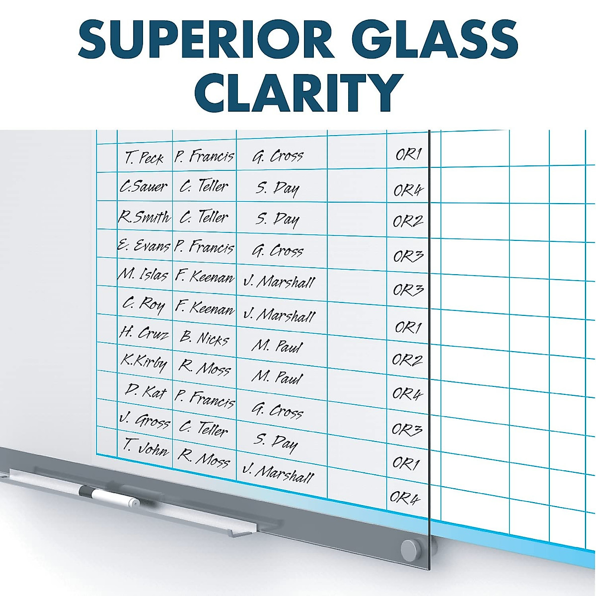 Quartet Glass Whiteboard, Magnetic Dry Erase Board, 4' x 3', with Customizable Templates, White Dry Erase Surface, Infinity (GI4836)