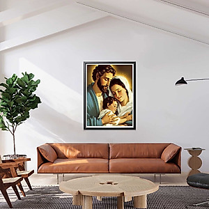 LOMSIOY DIY 5D Diamond Art Kits for Adults, Family Diamond Painting Kits for Beginner, Angels Diamond Art with Round Full Drill Rhinestone Crafts Gem Arts for Home Wall Decor 12 * 16 inch