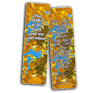 Powerful Bible Verses Bookmarks - God is in Control (30 Pack) - Handy Powerful Bible Verses About God is in Control Bible Texts