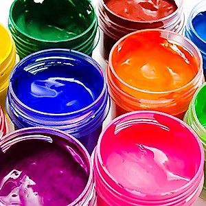 6 Pack 1 oz Plastic Pot Jars Round Clear Leak Proof Plastic Cosmetic Container Jars with White Lids for Travel Storage Make Up, Eye Shadow, Nails, Powder, Paint, Jewelry (White-1 oz)