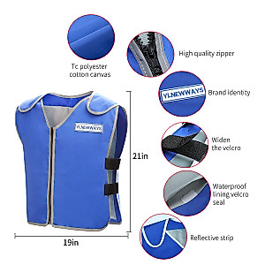 Cooling Vest for Men&Women for Hot Weather,Ice Reflective Vest with 24 PCS Ice Packs and Pockets, Cool Jacket for Working in the Heat