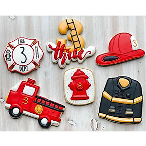 Fire Department Station Cookie Cutter 10 Piece Set from The Cookie Cutter Shop – Tin Plated Steel Cookie Cutters
