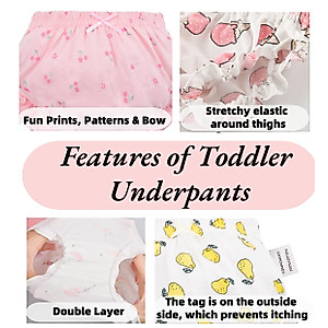 Baby Girls' Cotton Bloomers Brief Underwear - Kids Cool Breathable Comfort Panty - Toddler Undies Cute Diaper Covers Multipacks, Soft and Wash Well 6-9 Months