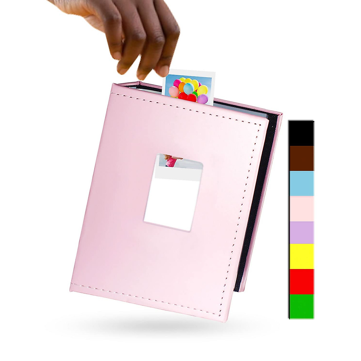 Instax Mini Photo Album 200 Pictures for Fujifilm Instax Mini 11 90 70 50S 26 25 9 8+ 7S Instant Camera & Kpop Photo Card, Polaroid Photo Album for Polaroid Snap Z2300 PIC-300P Film(Pink)