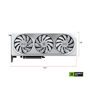 GIGABYTE GV-N406TAERO OC-8GD GeForce RTX 4060 Ti AERO OC 8G Graphics Card, 3X WINDFORCE Fans, 8GB 128-bit GDDR6, Video Card