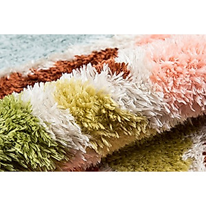 Novogratz Retro Collection Prism Shag Area Rug, 3'6" x 5'6", Multicolor